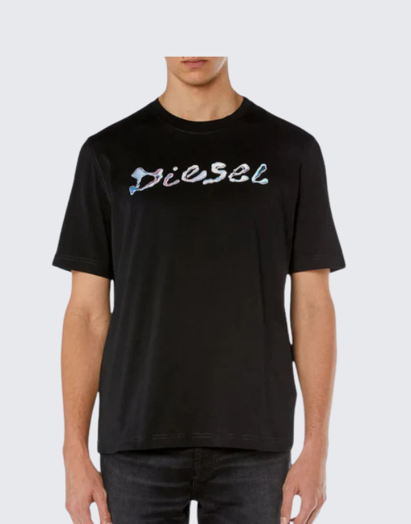Diesel T-Adjust K16 Short Sleeve T-Shirt In Black (9Xx) Men
