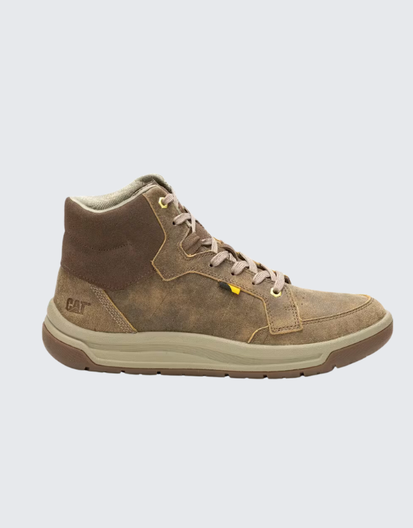 Cat Apa Cush Mid Sneakers In Beaned Brown Men