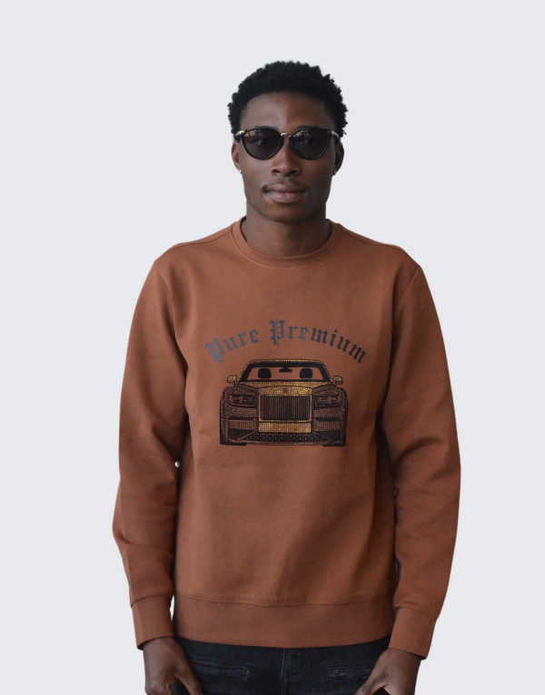 Pure Premium Rico Sweater In Rust Men